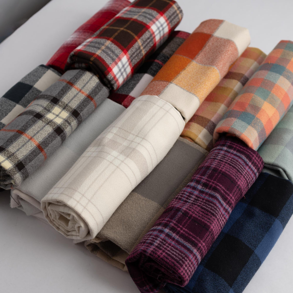 Cotton Flannel Fabrics by the yard, for apparel and quilting