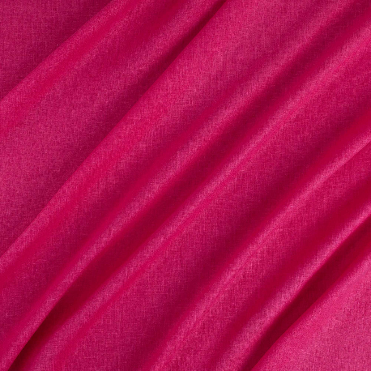 Deadstock Lightweight 100% Linen Fabric in Hot Pink
