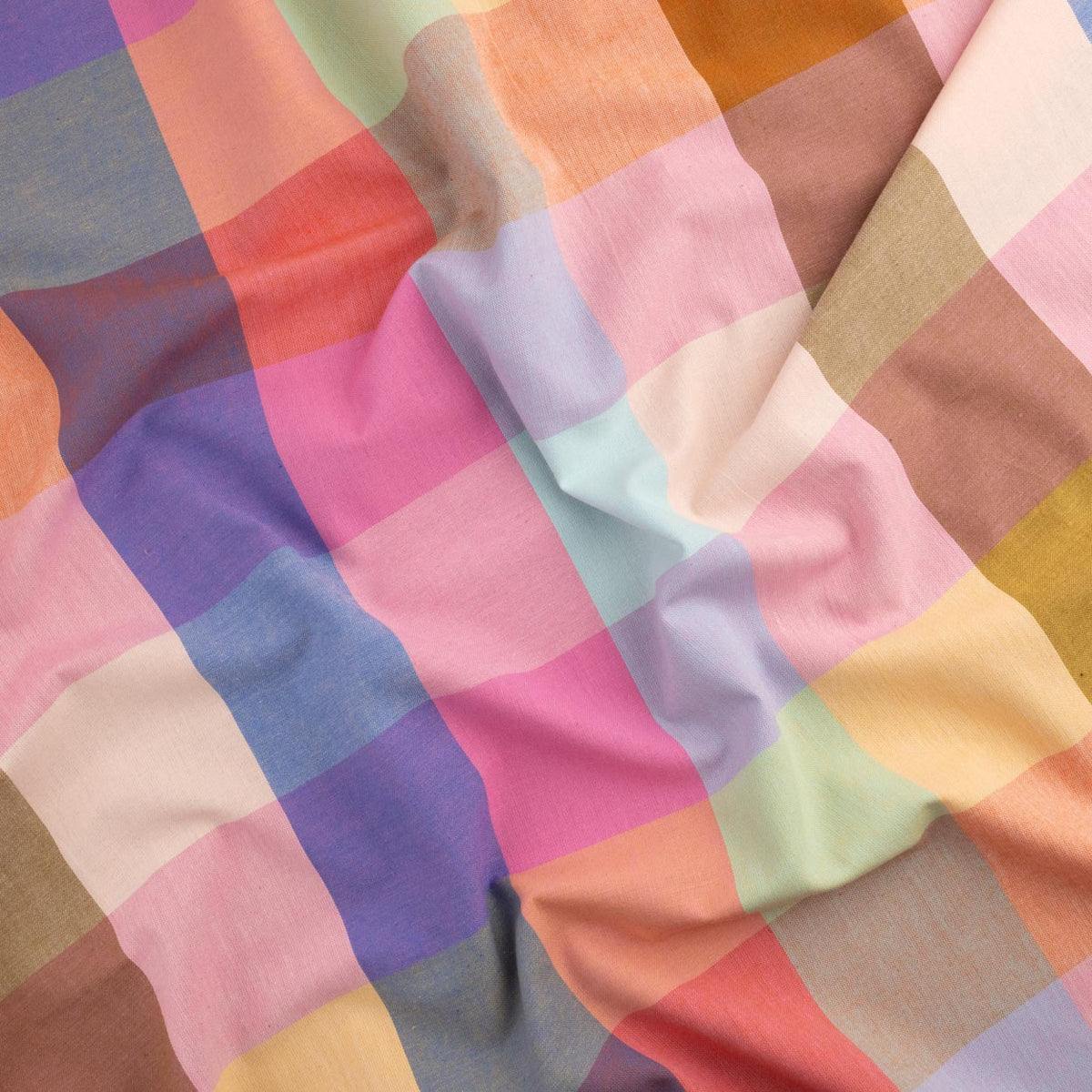 Fableism Cotton Check in Midsommar at Frankie Rose Fabrics